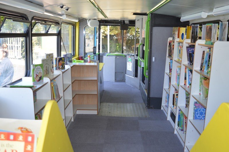 Phelan volunteers transform a bus into a school library! - Phelan ...